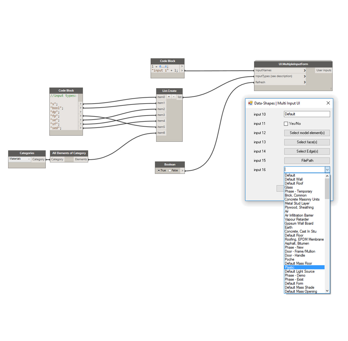 Update: Multiple Input Form With Dynamo – data|shapes